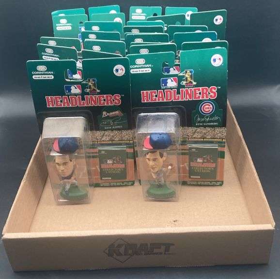 (J) MLB headliners mini figures Sandberg and others - Kraft Auction ...