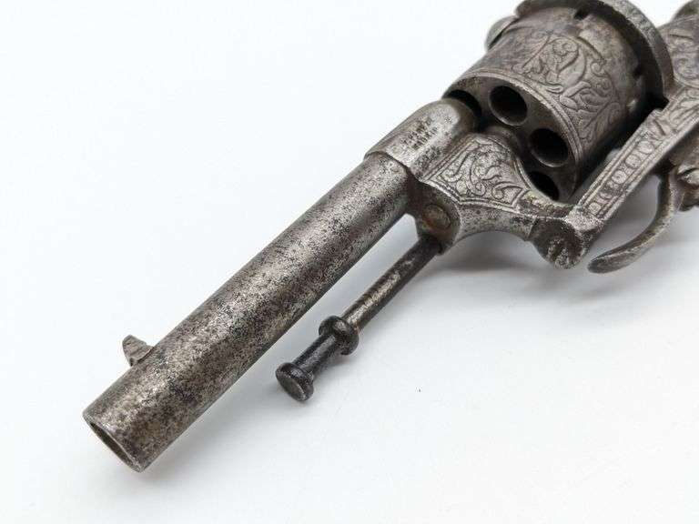 Antique Spanish 7mm 6-Shot Pinfire Revolver - Kraft Auction Service, LLC