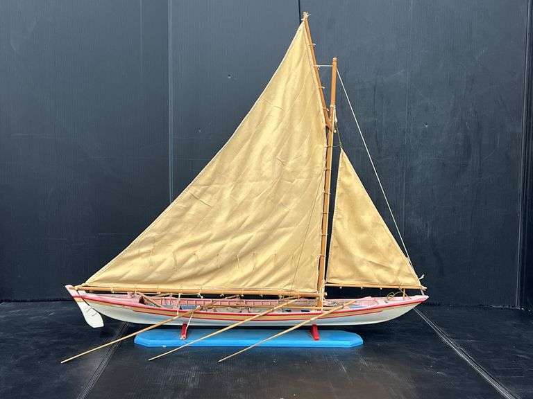(R) Trio Of Wooden Tall Sail Model Ships - Kraft Auction Service, LLC
