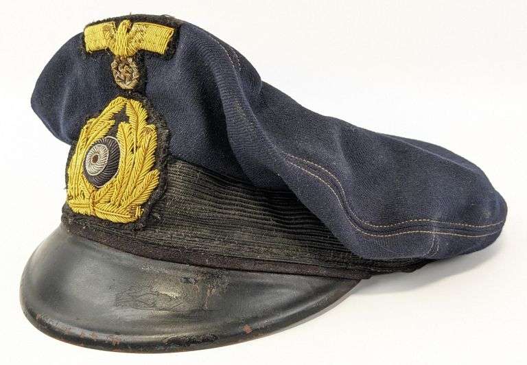 WWII German NCO Kriegsmarine Navy Crusher Cap - Kraft Auction Service, LLC