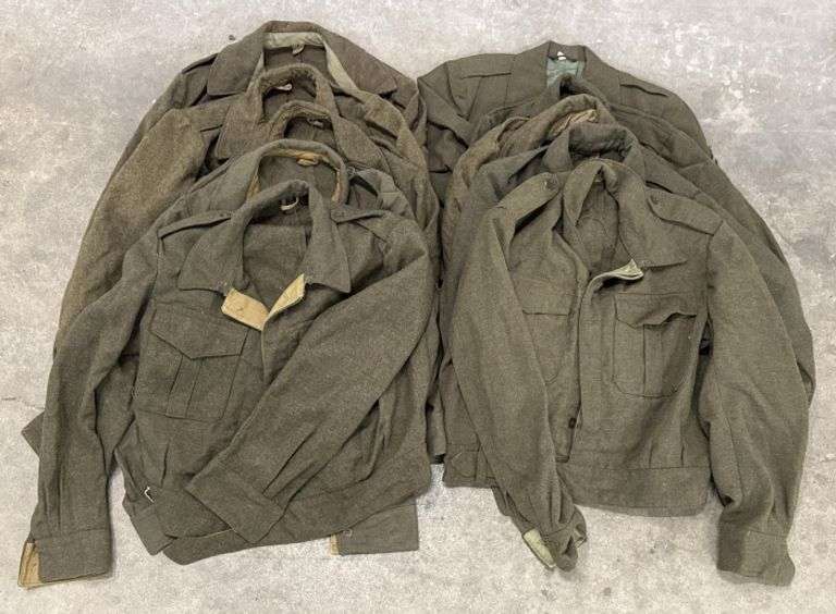 (10) Military Ike Jackets Of Varying Age and Cond - Kraft Auction ...