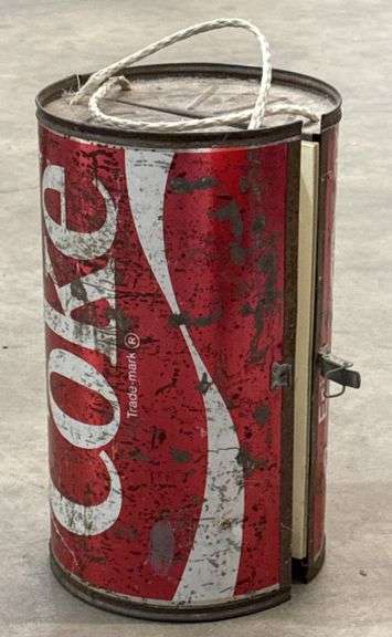 Vtg. Coca-Cola Round Split Cooler with Snap-Lock - Kraft Auction ...