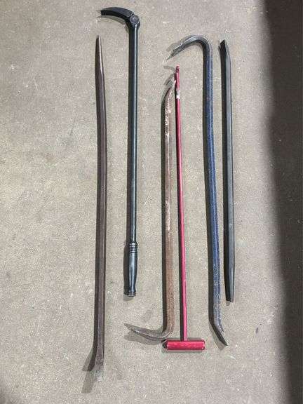 Various Sized Break Bars, Crowbars, Separating Bars, And Prybars ...