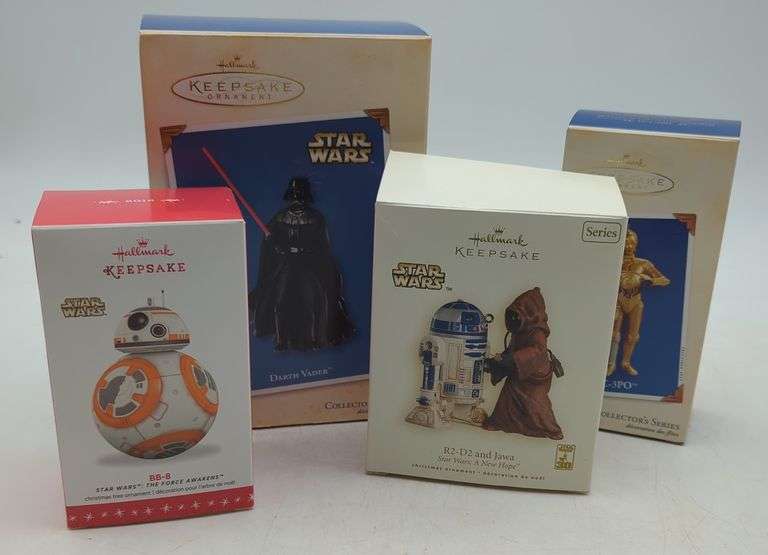 (G) Hallmark Keepsake Ornaments Star wars characters in box - Kraft ...