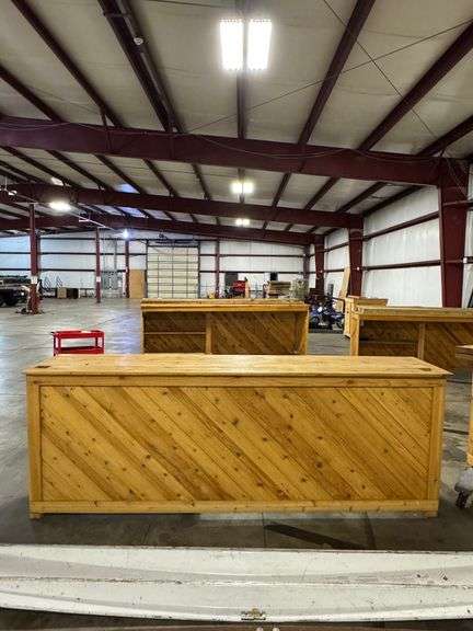 Custom Solid Wood Portable Bar - Kraft Auction Service, LLC