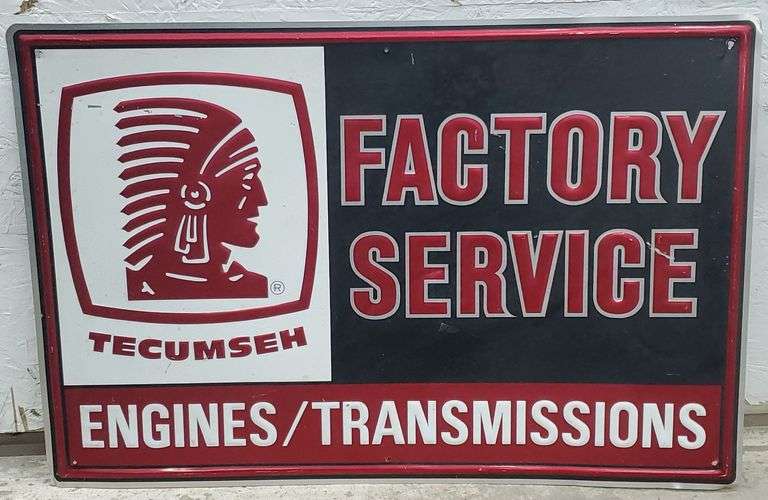 (AI) Vintage Factory Service Metal Sign - Kraft Auction Service, LLC