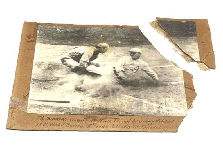 1931 Original Photo Of Al Simms Vs Jimmy Wilson - Kraft Auction Service ...