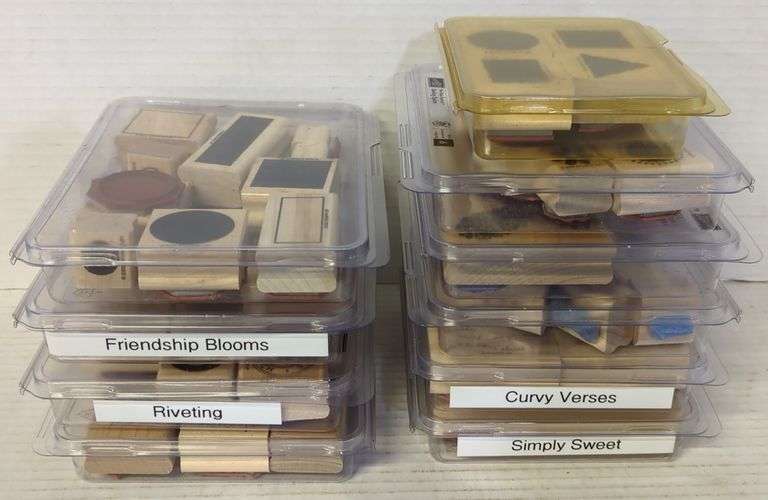 (W) Stampin Up Stamps All Sizes (6 Containers) - Kraft Auction Service, LLC