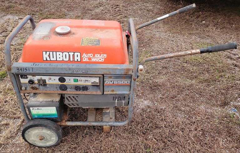 (CD) Kubota AV6500 Portable Gas Generator - Kraft Auction Service, LLC