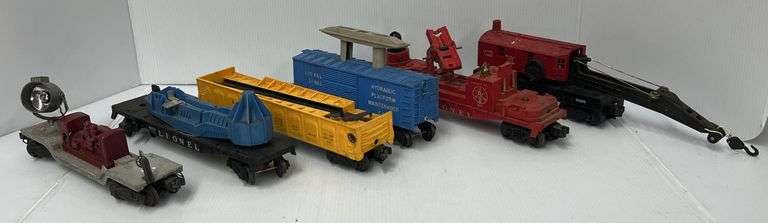 (O) Lionel O Gauge Model Train Cars, 6520 Searchlight Car, 6630 IRBM ...