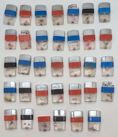 (D) Lighters with water containers for floating dice or lures. Over 30 ...