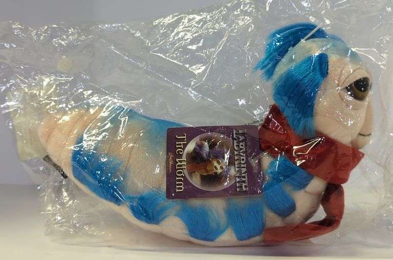 (DE) Labyrinth The Worm Plush 14"L - Kraft Auction Service, LLC