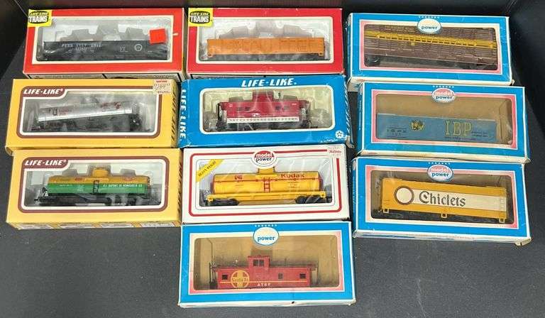 (L) Life-Like And Model Power HO Scale Train Cars, Including, Freight ...