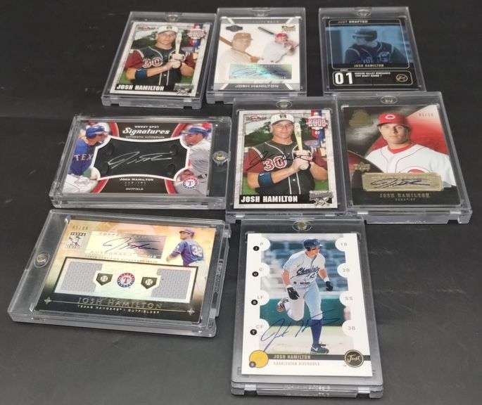 (J) Josh Hamilton autograph cards 8 total JSA authentication - Kraft ...