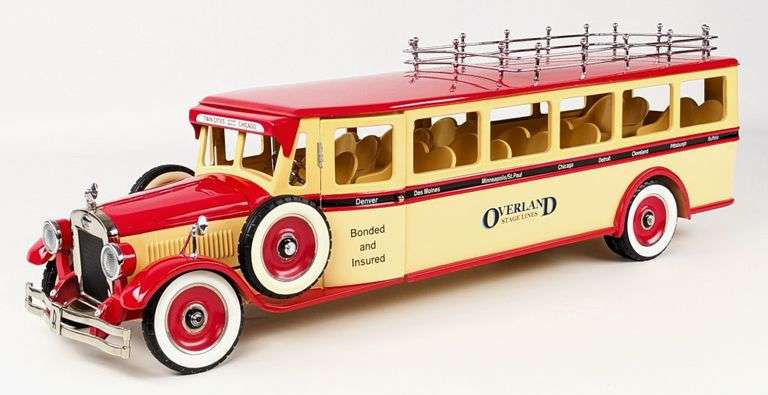 Retro 123 Overland Stage Lines Tour Bus - Kraft Auction Service, LLC
