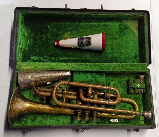 (ZA) Buescher Model 9 True Tone Low Pitch Trumpet w/ Case - Kraft ...