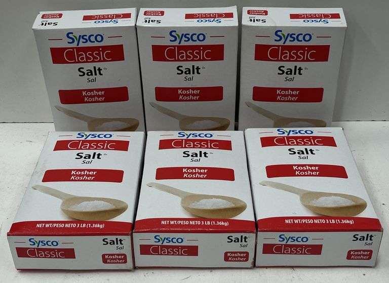 Sysco Classic Kosher Salt Boxes - Kraft Auction Service, LLC