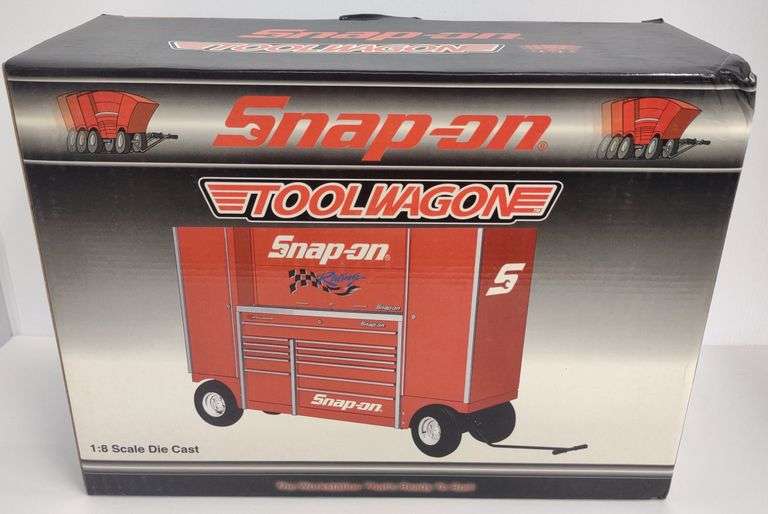 Snap-On Red 1/8 Scale Tool Wagon Mini Toolbox - Kraft Auction Service, LLC