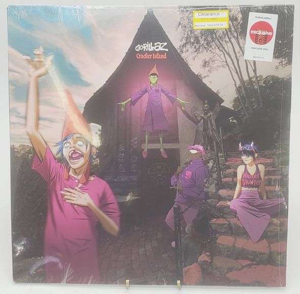 (KC) Gorillaz Cracker Island Sealed LP Record - Limited Edition Neon Pink Vinyl - Kraft Auction ...