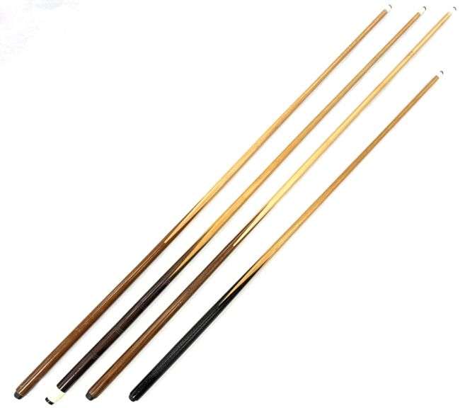 (4) Assorted Billiard Cues - Kraft Auction Service, LLC