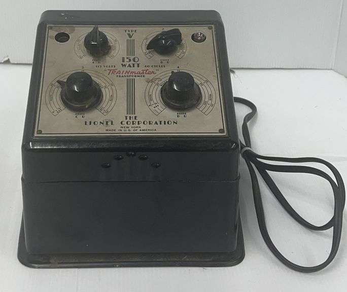 (O) Lionel Type V Trainmaster 150 Watt Model Train Transformer. - Kraft ...