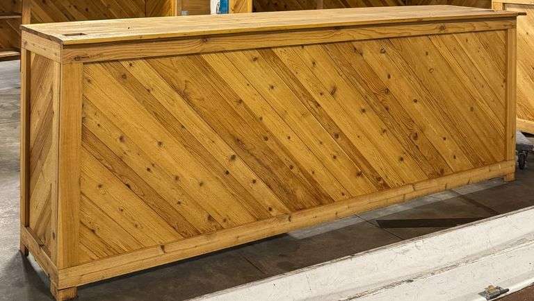 Custom Solid Wood Portable Bar - Kraft Auction Service, LLC