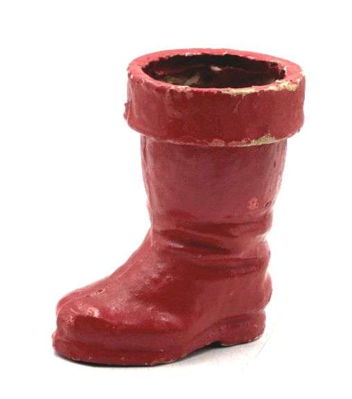 Vintage Paper Mache Santa Boot - Kraft Auction Service, LLC