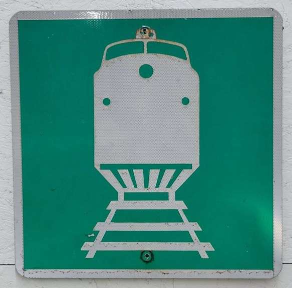 (AI) Metal Train Station Street Sign - Kraft Auction Service, LLC