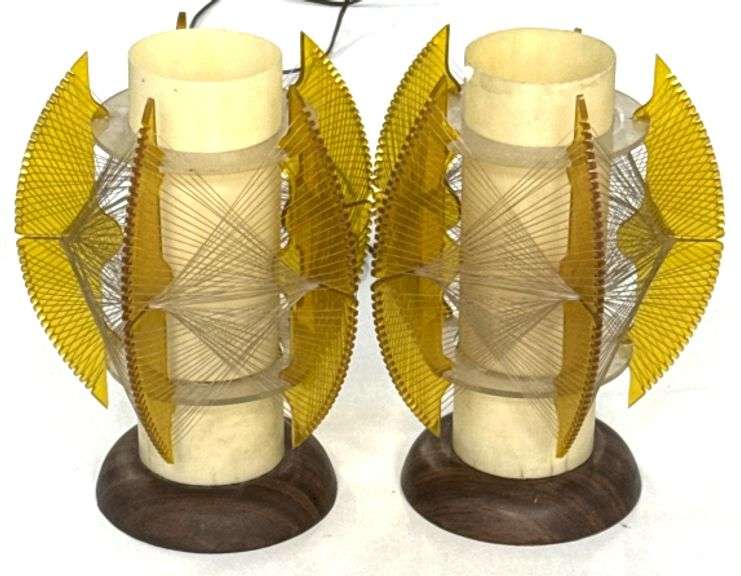 1970's Richlite Acrylic Swag Table Lamps - Kraft Auction Service, LLC