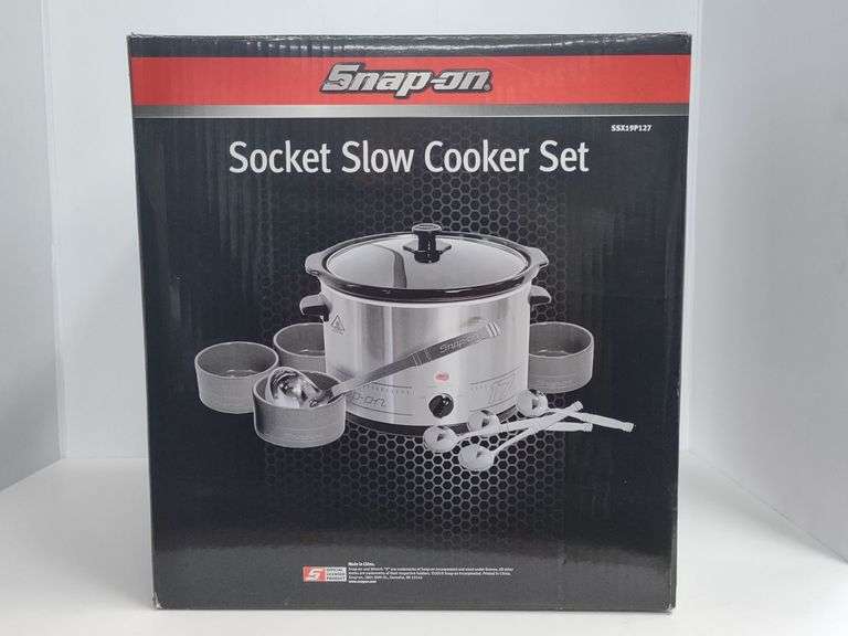 Snap-On Socket Slow Cooker Set (Model SSX19P127) Incl. 5.5 Quart Slow ...