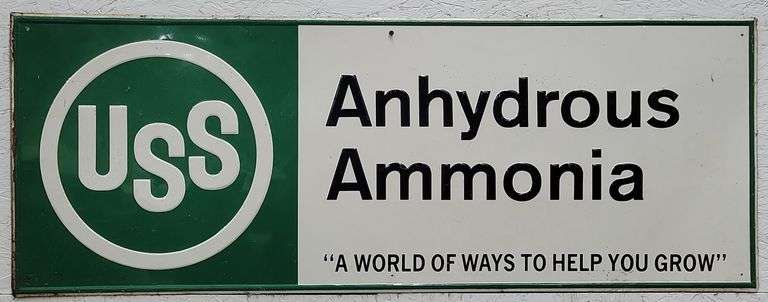 (AI) USS Anhydrous Ammonia Metal Sign - Kraft Auction Service, LLC