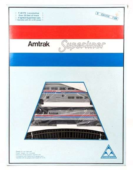 American Models Amtrak Superline Train Set - Kraft Auction Service, LLC
