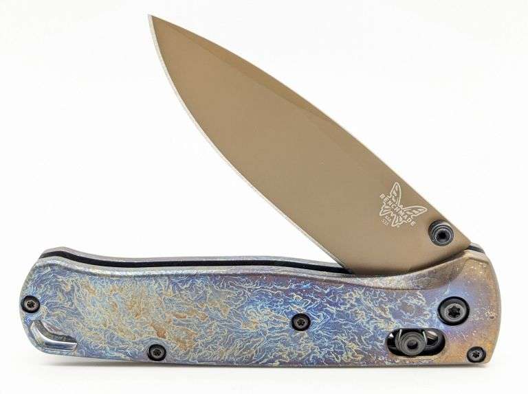 Benchmade 535 Bugout Titanium Folding Knife - Kraft Auction Service, LLC
