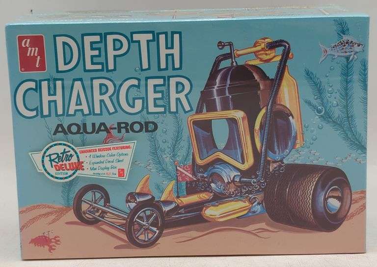 (D) AMT Depth Charger Aqua -Rod. Retro Deluxe. 1/25 scale Model ...