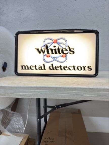 (AE) “White’s Metal Detector” Advertising, Fluorescent Light Sign ...