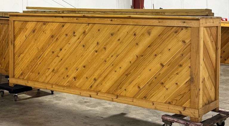 Custom Solid Wood Portable Bar - Kraft Auction Service, LLC