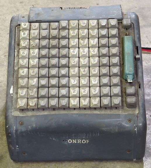 (D) Monroe Electric Adding Machine. 11 x 12 x 9 inch - Kraft Auction ...