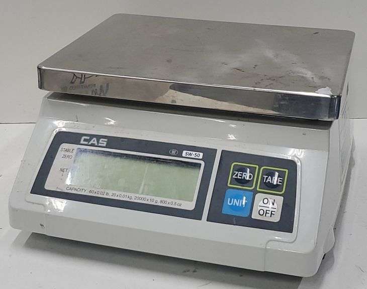 CAS Commercial Food Scale, Model SW-50 - Kraft Auction Service, LLC