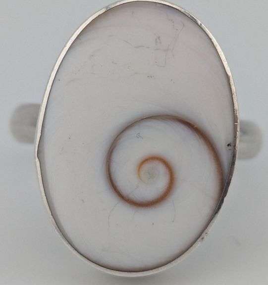 Sterling Shiva Eye Shell Ring - Kraft Auction Service, LLC