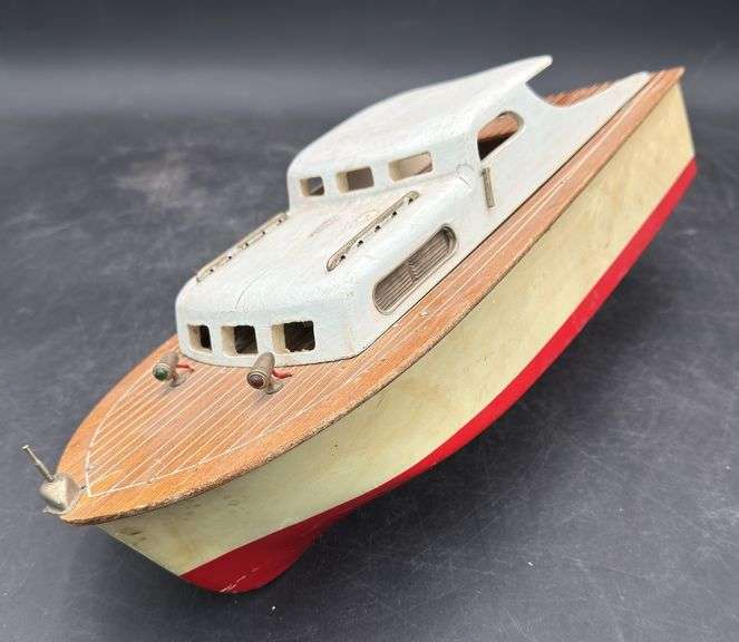 (N) Wooden Battery Operated Wooden Boat Model - Kraft Auction Service, LLC