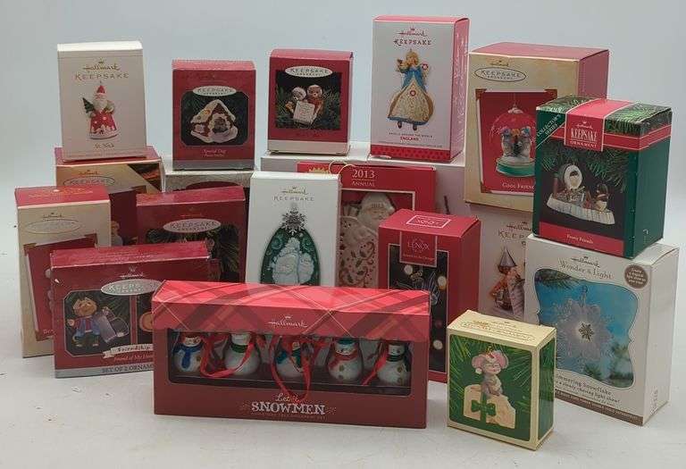 (G) Hallmark Keepsake Ornaments in packaging assorted styles and sizes ...