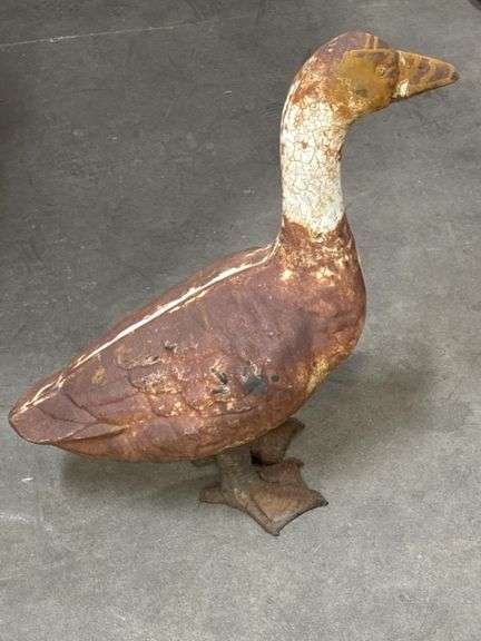 Cast Iron Goose Lawn Ornament 24in x 25.5in - Kraft Auction Service, LLC