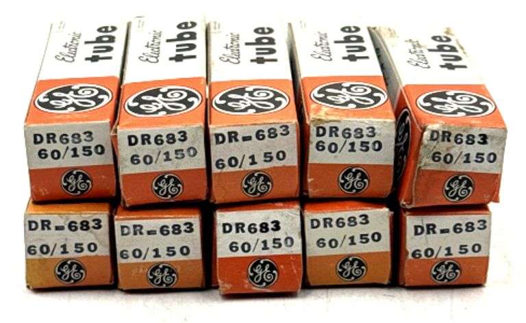 (10) GE DR 683 60/150 Tubes In Original Packaging - Kraft Auction ...