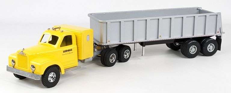 Custom Smith Miller B Mack Truck w/ Dump Trailer - Kraft Auction ...