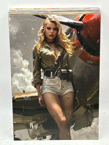 (KC) 50 Pin Up Girls Postcard Size - Kraft Auction Service, LLC