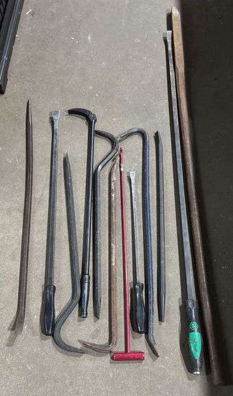 Various Sized Break Bars, Crowbars, Separating Bars, And Prybars ...