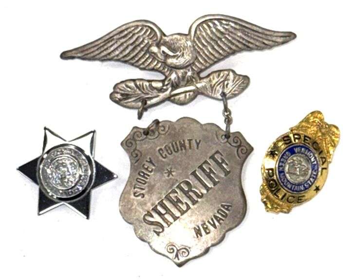 Storey County Sheriff Badge & Special Police Pins - Kraft Auction ...