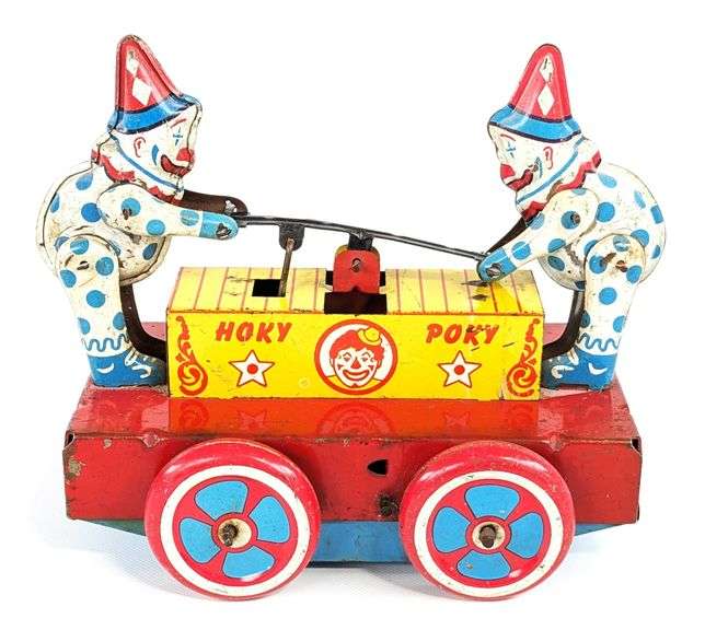 Wyandotte Tin Windup Hoky Poky Clown Handcar - Kraft Auction Service, LLC