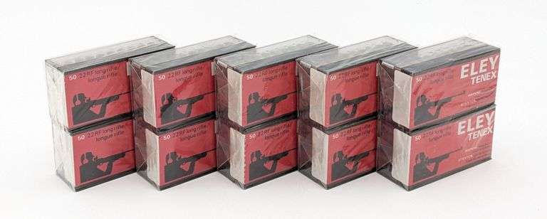 500 Rnds Eley Tenex .22 LR - Kraft Auction Service, LLC