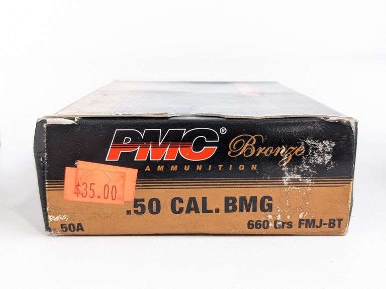 80 Rnds PMC .50 BMG 660gr FMJ-BT Ammo w/ Can - Kraft Auction Service, LLC